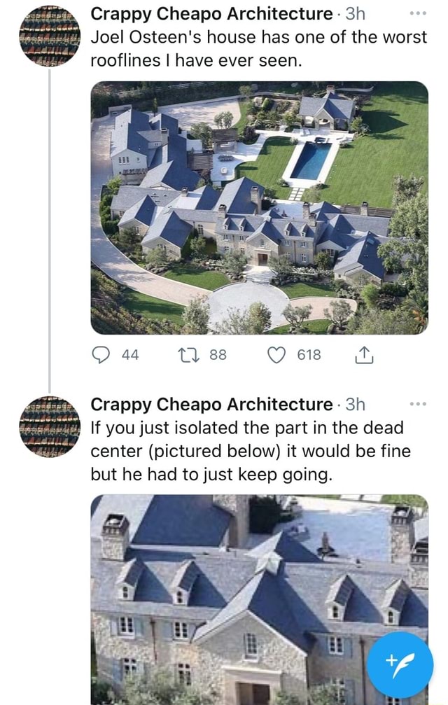 Crappy Cheapo Architecture - Joel Osteen's house has one of the worst ...