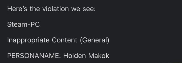 Here's the violation we see: Steam-PC Inappropriate Content (General ...