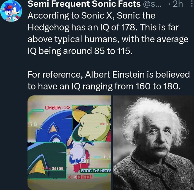 Semi Frequent Sonic Facts @s... According to Sonic X, Sonic the ...
