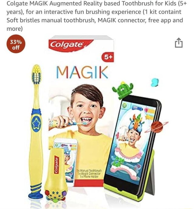 Colgate MAGIK Augmented Reality based Toothbrush for Kids (5+ years ...