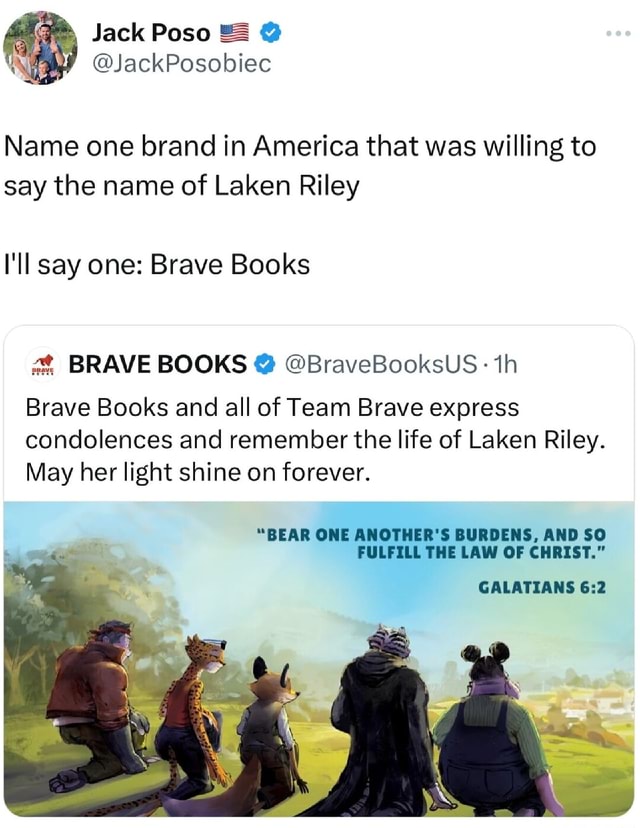 Jack Poso @JackPosobiec Name one brand in America that was willing to ...