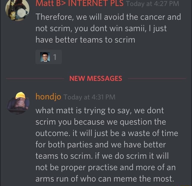 GAeTa R sCaReD - El Matt B> INTERNET PLS 2" Therefore, we will avoid the cancer and not scrim ...