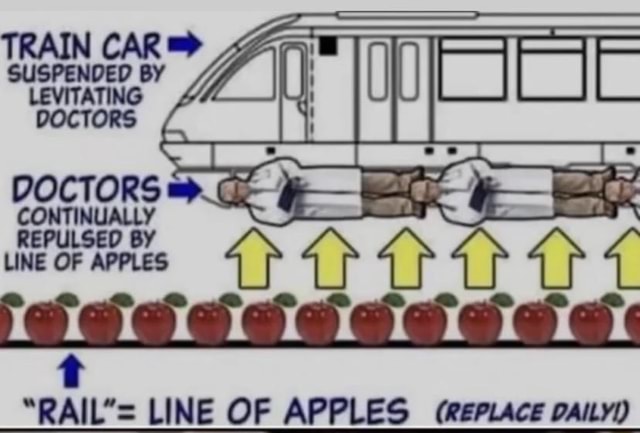 Hovercraft idea - TRAIN "RAIL"= LINE OF APPLES (repLace DAILY) - iFunny Brazil
