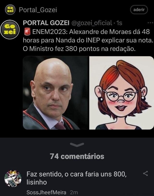 Portal Gozei aderir PORTAL GOZEI gozei oficial ENEM2023: Alexandre de ...