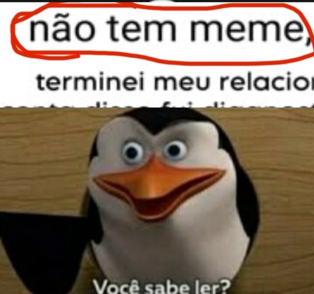 "Não tem meme) terminei meu relacio Você cabe ler? - iFunny Brazil