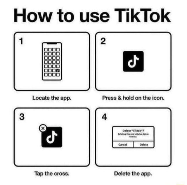 Tuck FikFok - How to use TikTok Locate the app. Press & hold on the ...