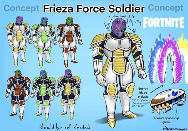Concept Frieza Force Soldier Concept custom head Energy blade pickaxe ...