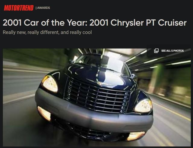 MOTORTREND AWARDS 2001 Car of the Year: 2001 Chrysler PT Cruiser Really ...