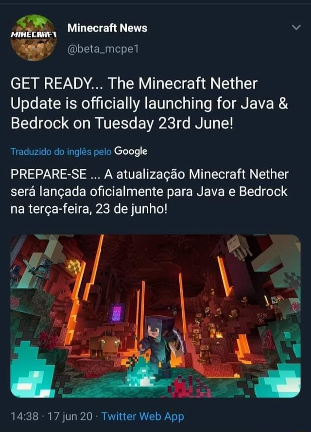 GET READY The Minecraft Nether Update is officially launching for Java ...