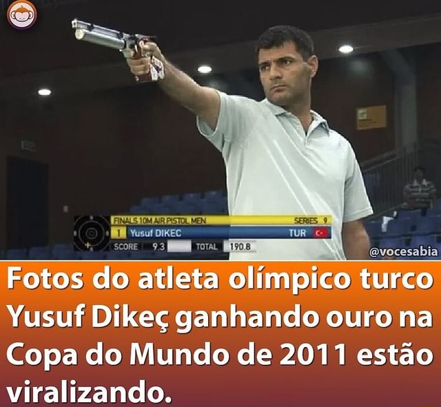 (ovocesabia Fotos do atleta olímpico turco Yusuf Dikeç ganhando ouro na ...