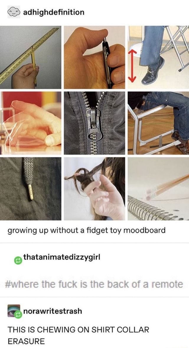 Adhighdefinition growing up without a fidget toy moodboard ...