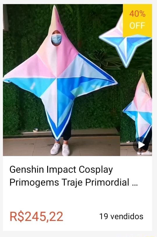 Genshin Impact Cosplay Primogems Traje Primordial... 19 vendidos ...
