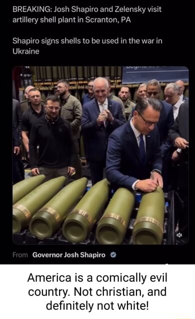 BREAKING: Josh Shapiro and Zelensky visit artillery shell plant in ...