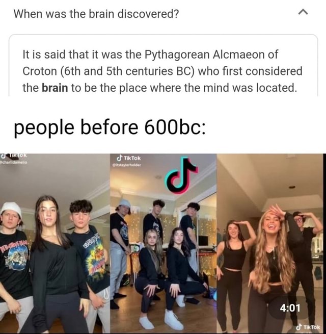 When was the brain discovered? It is said that it was the Pythagorean ...