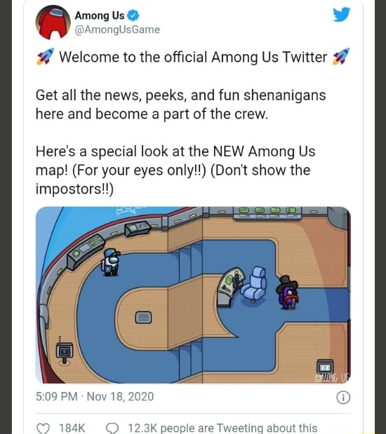 'Among Us @ @AmongUsGame Welcome to the official Among Us Twitter Get ...