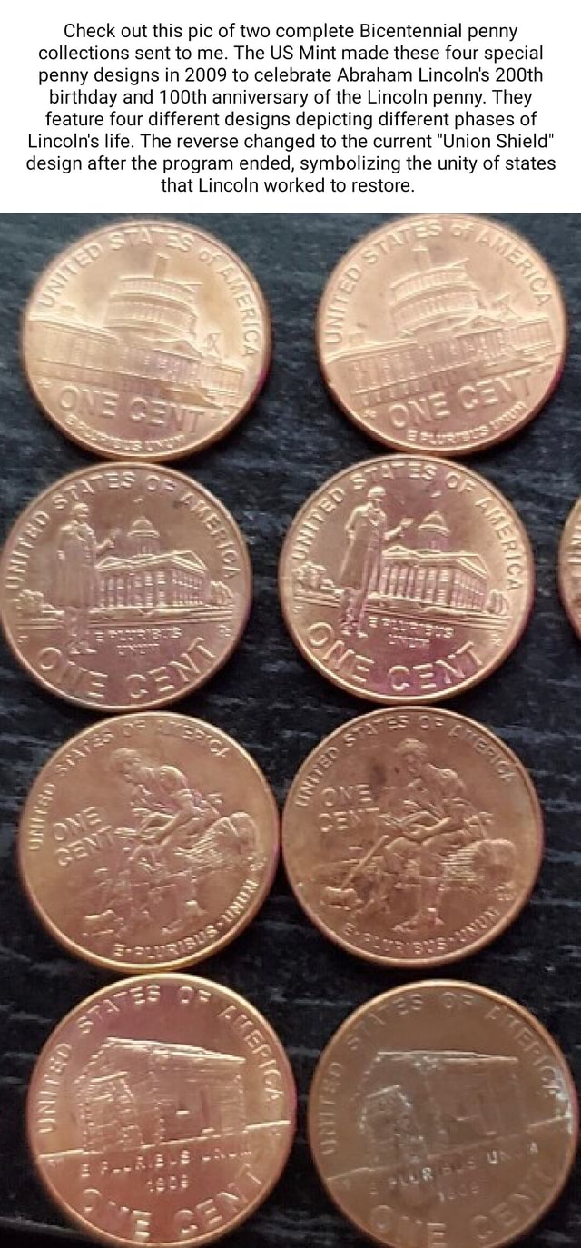 Check out this pic of two complete Bicentennial penny collections sent ...