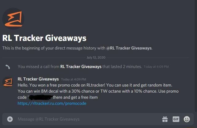 RL Tracker Giveaways This is the beginning of your direct message ...