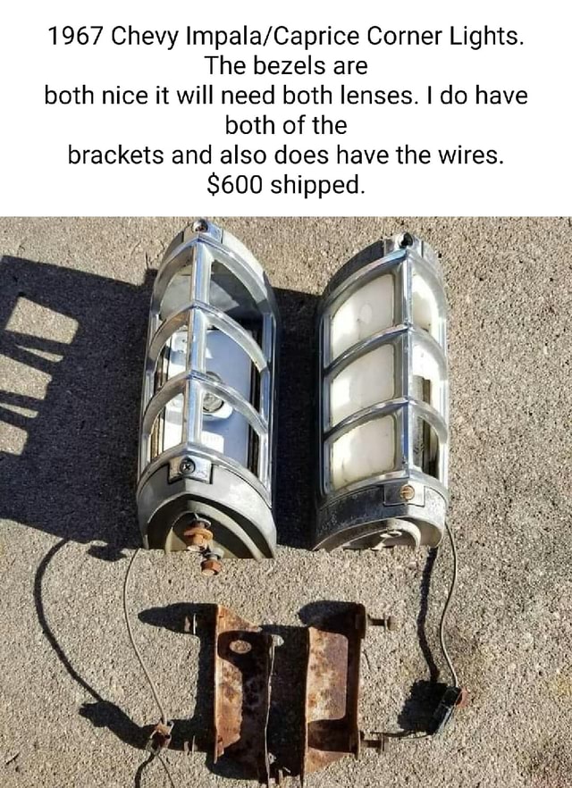 1967 Chevy Corner Lights. The bezels are both nice it will need both ...