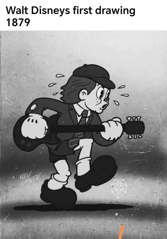 Walt Disneys first drawing 1879 - iFunny Brazil