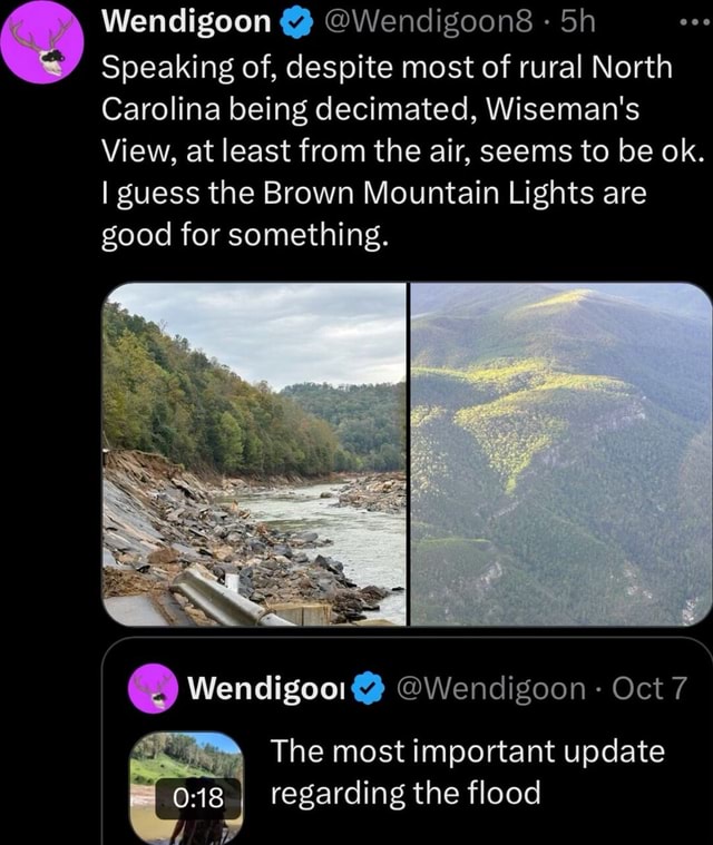 Wendigoon @ @Wendigoons Speaking of, despite most of rural North ...