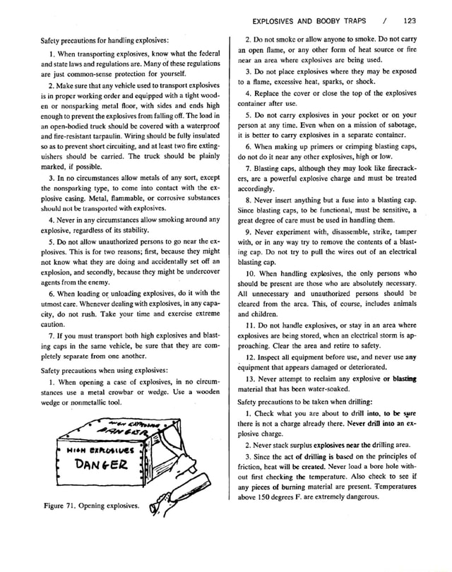 Safety precautions for handling explosiv 1, When transporting ...
