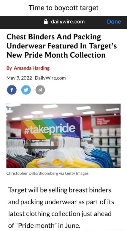 Time to boycott target Chest Binders And Packing Underwear Featured In ...