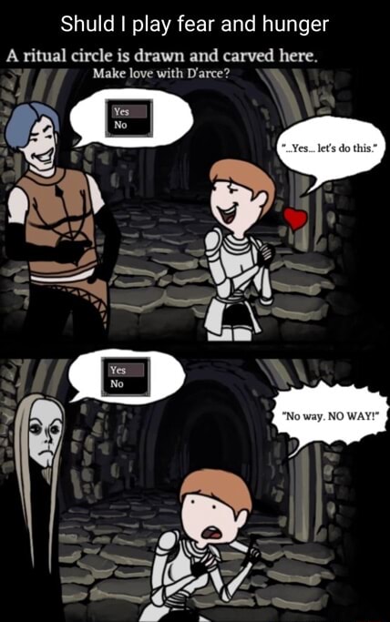 Shuld I play fear and hunger A ritual circle is drawn and carved here ...