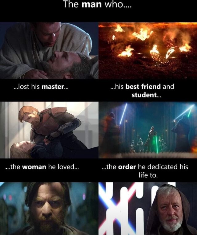 The man who.... ..lost his master... ..his best friend and student ...