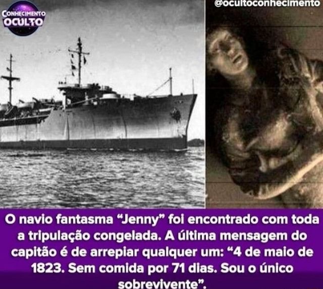 Navio far "Jenny" foi encontrado com toda a tripulação congelada. A ...