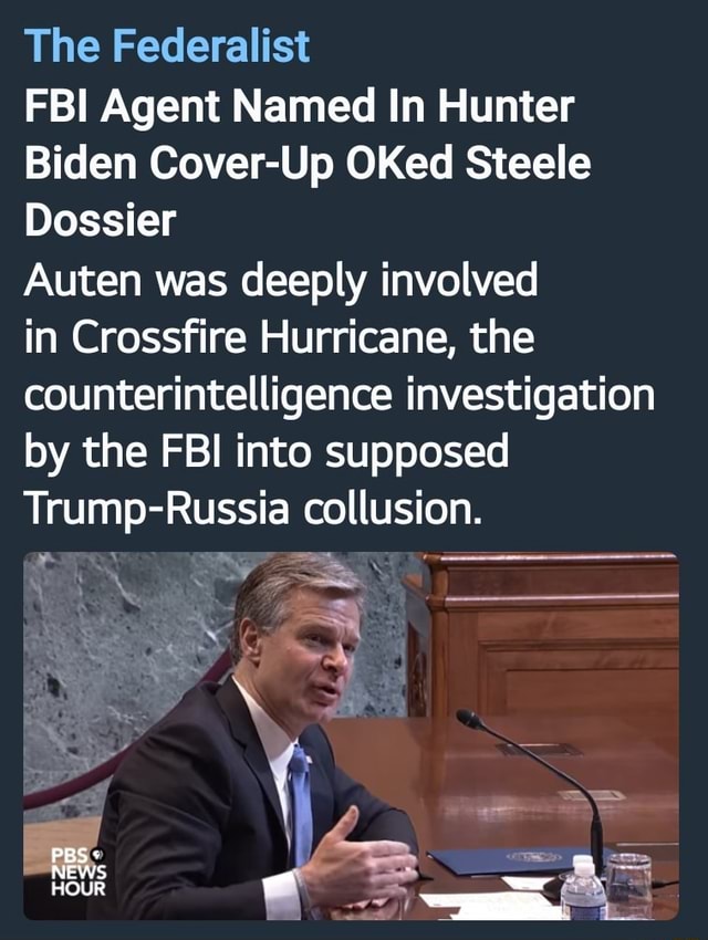 The Federalist FBI Agent Named In Hunter Biden Cover-Up OKed Steele ...