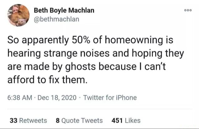 Beth Boyle Machian X& @bathimachlan So apparently 50% of homeowning is ...