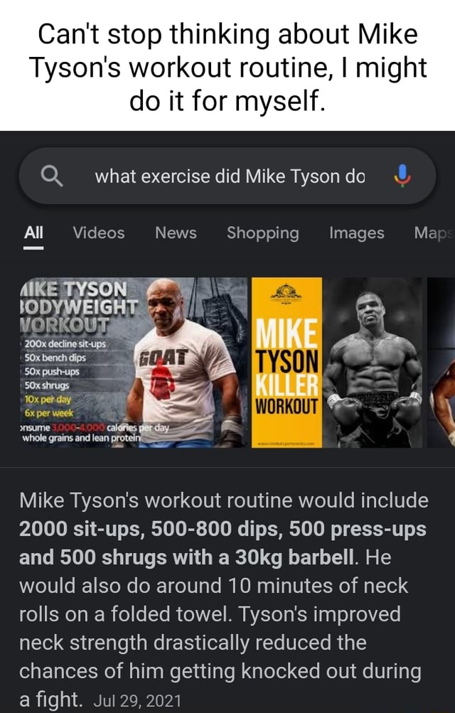 Mike Tyson Workout Routine | EOUA Blog