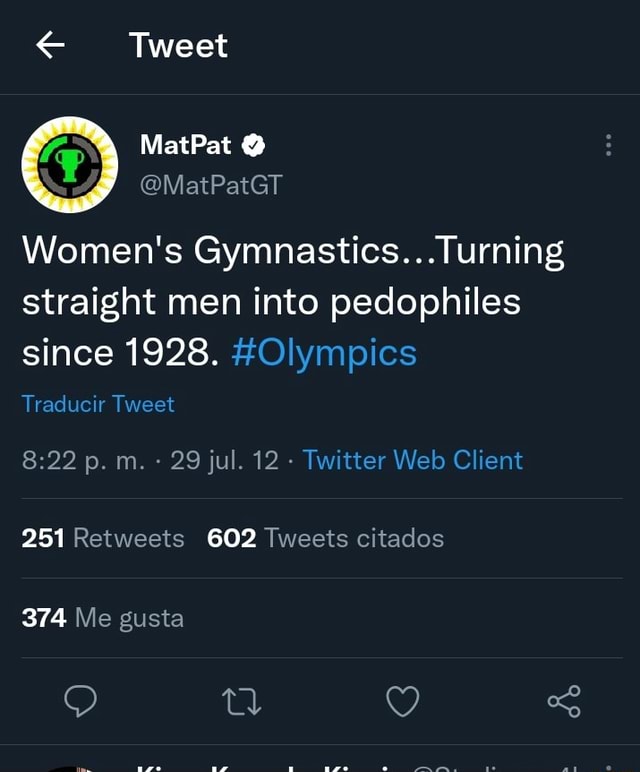 Tweet MatPat MatPatGT Women's Gymnastics...Turning straight men into ...