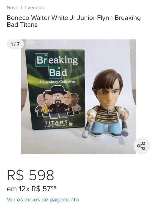 Novo I vendido Boneco Walter White Jr Junior Flynn Breaking Bad Titans ...