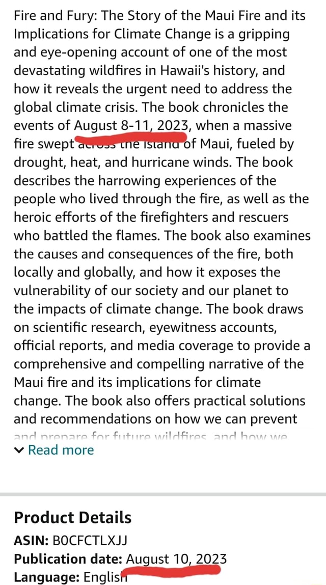 Fire and Fury: The Story of the Maui Fire and its Implications for ...