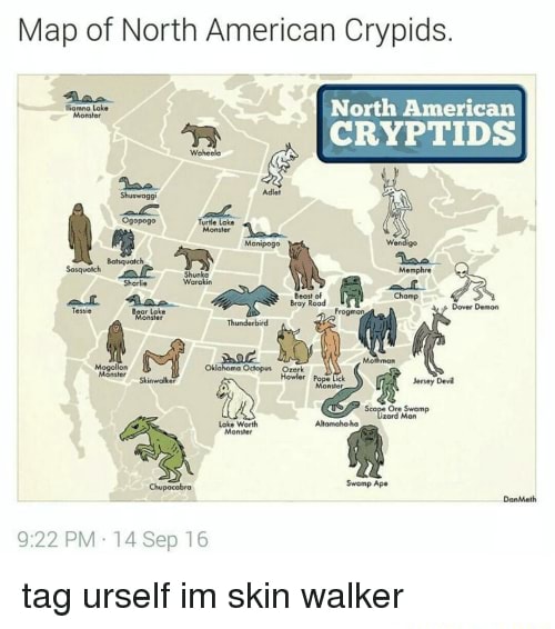 America, F yeah - Map of North American Crypids. North American ...