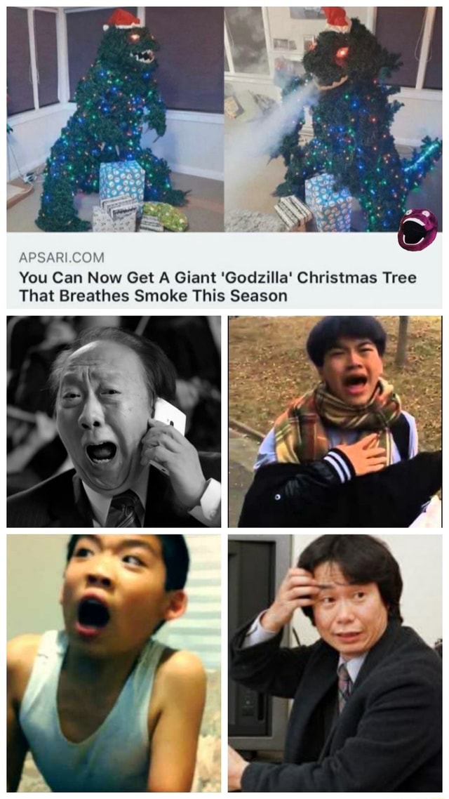 You Can Now Get A Giant 'Godzilla' Christmas Tree That Breathes Smoke ...