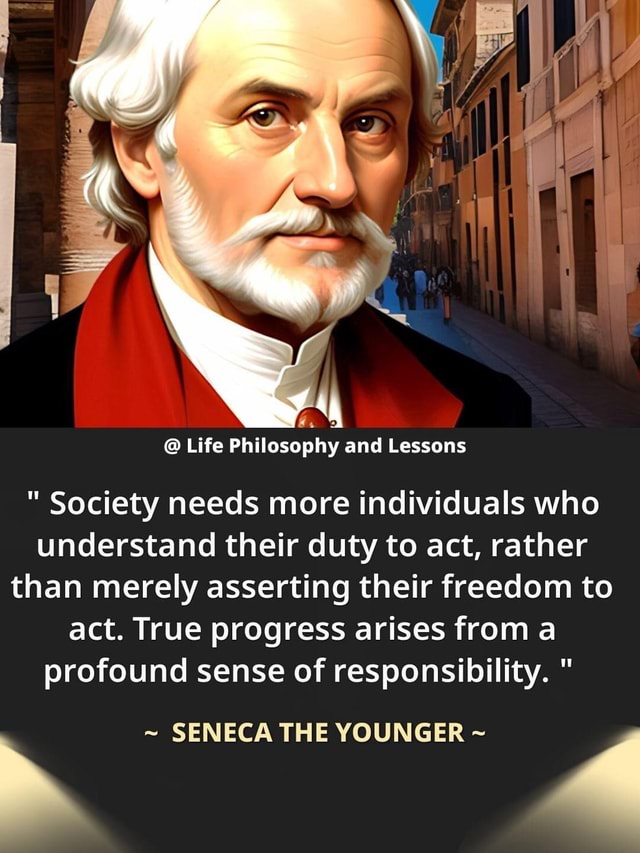 @ Life Philosophy and Lessons " Society needs more individuals who ...