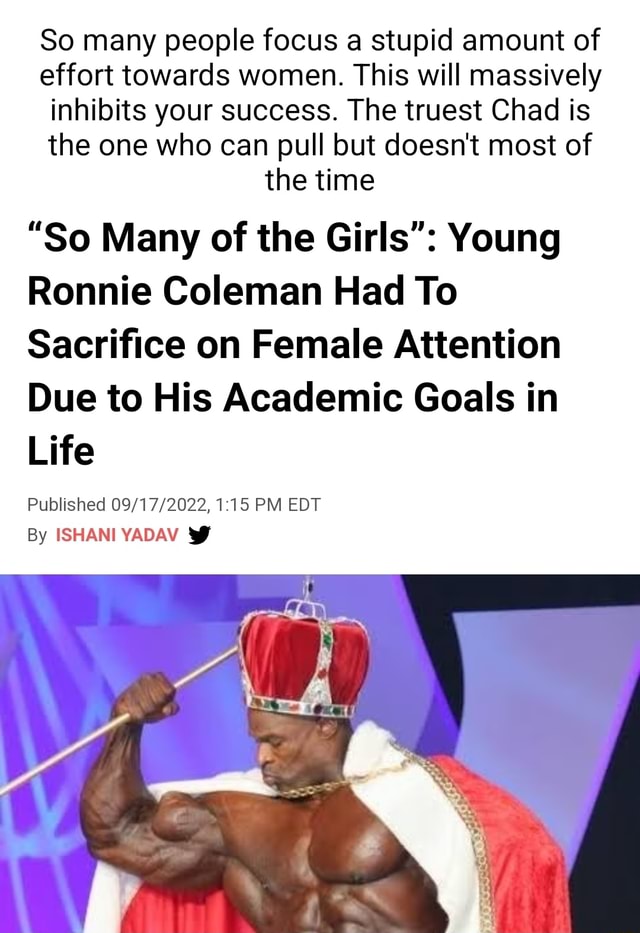 So many people focus a stupid amount of effort towards women. This will ...