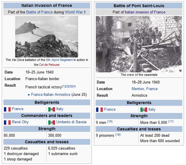 Italy moment - Italian Invasion of France Part of the Battle of France ...