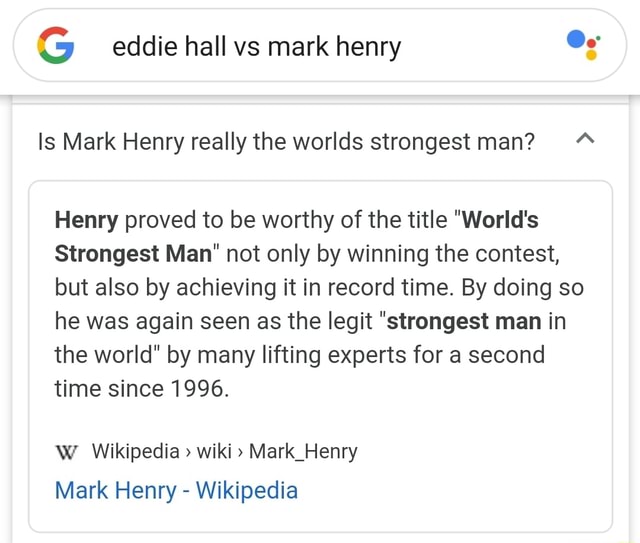 G eddie hall vs mark henry 0. Is Mark Henry really the worlds strongest ...