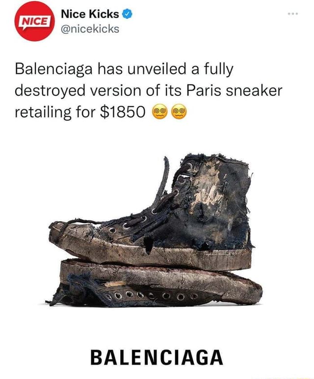 Nice Kicks @ @nicekicks Balenciaga has unveiled a fully destroyed ...