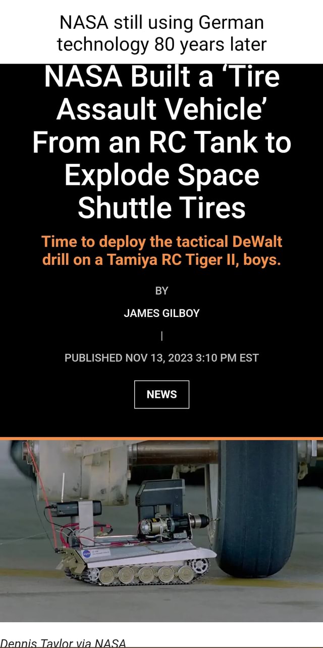 NASA still using German technology 80 years later NASA Built a Tire ...