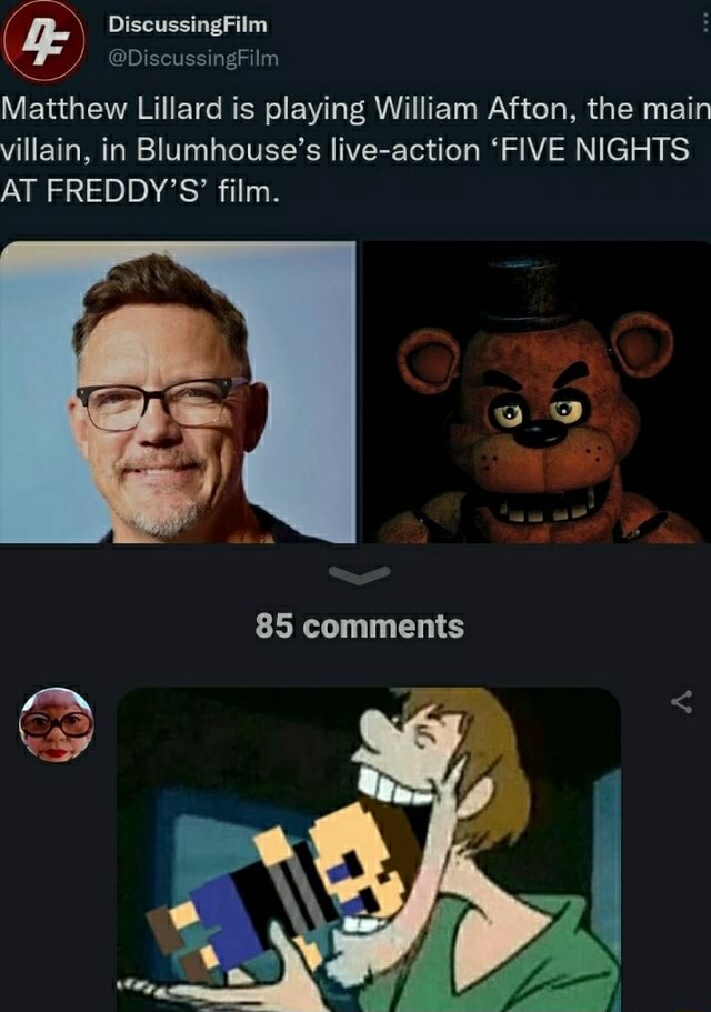 Matthew Lillard Is Playing William Afton The Main Villain In Blumhouses Live Action Five