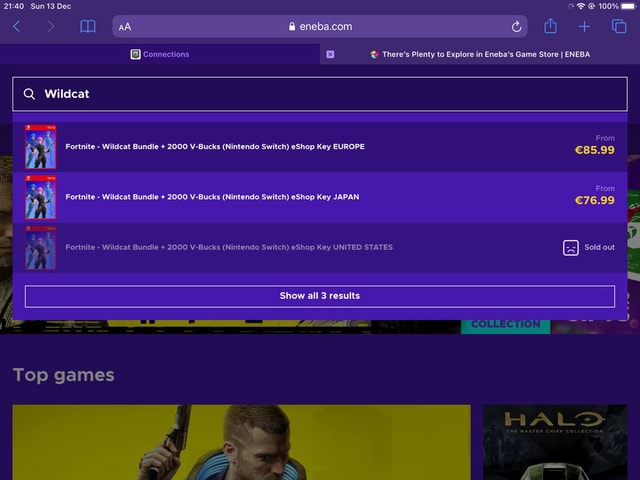 Sun 13 Dec 100% connections There's Plenty to Explore in Eneba's Game ...