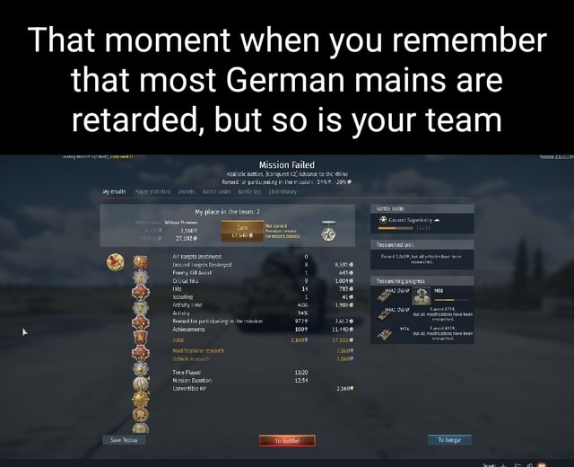 That moment when you remember that most German mains are retarded, but ...