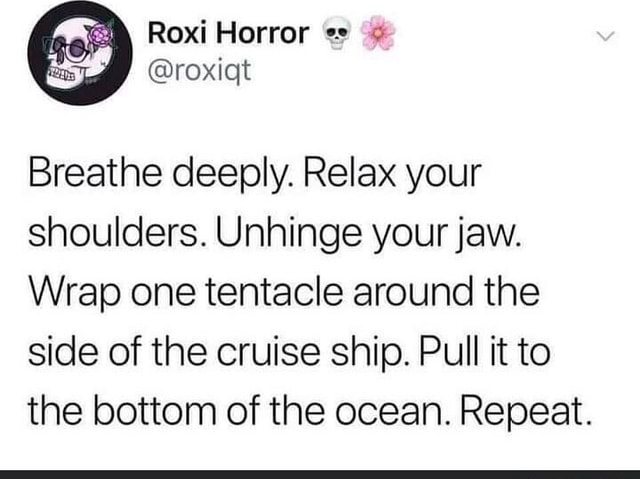 Breathe deeply. Relax your shoulders. Unhinge your jaw. Wrap one ...