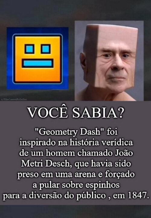 VOCÊ SABIA? "Geometry Dash" foi inspirado na história verídica de um ...