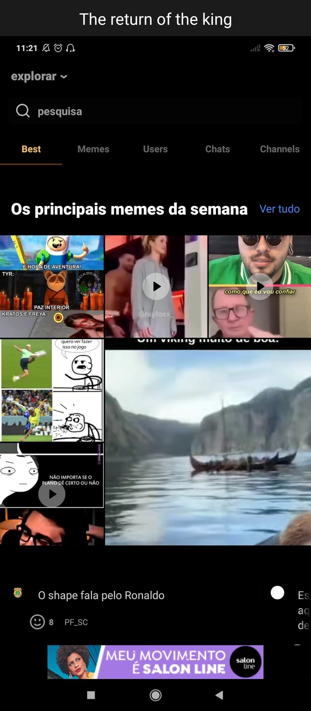 Explorar Q pesquisa The return of the king Best Memes Users Chats ...