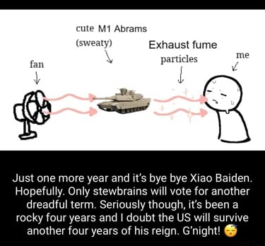 Cute Abrams fan (sweaty) Exhaust fume me Just one more year and it's ...